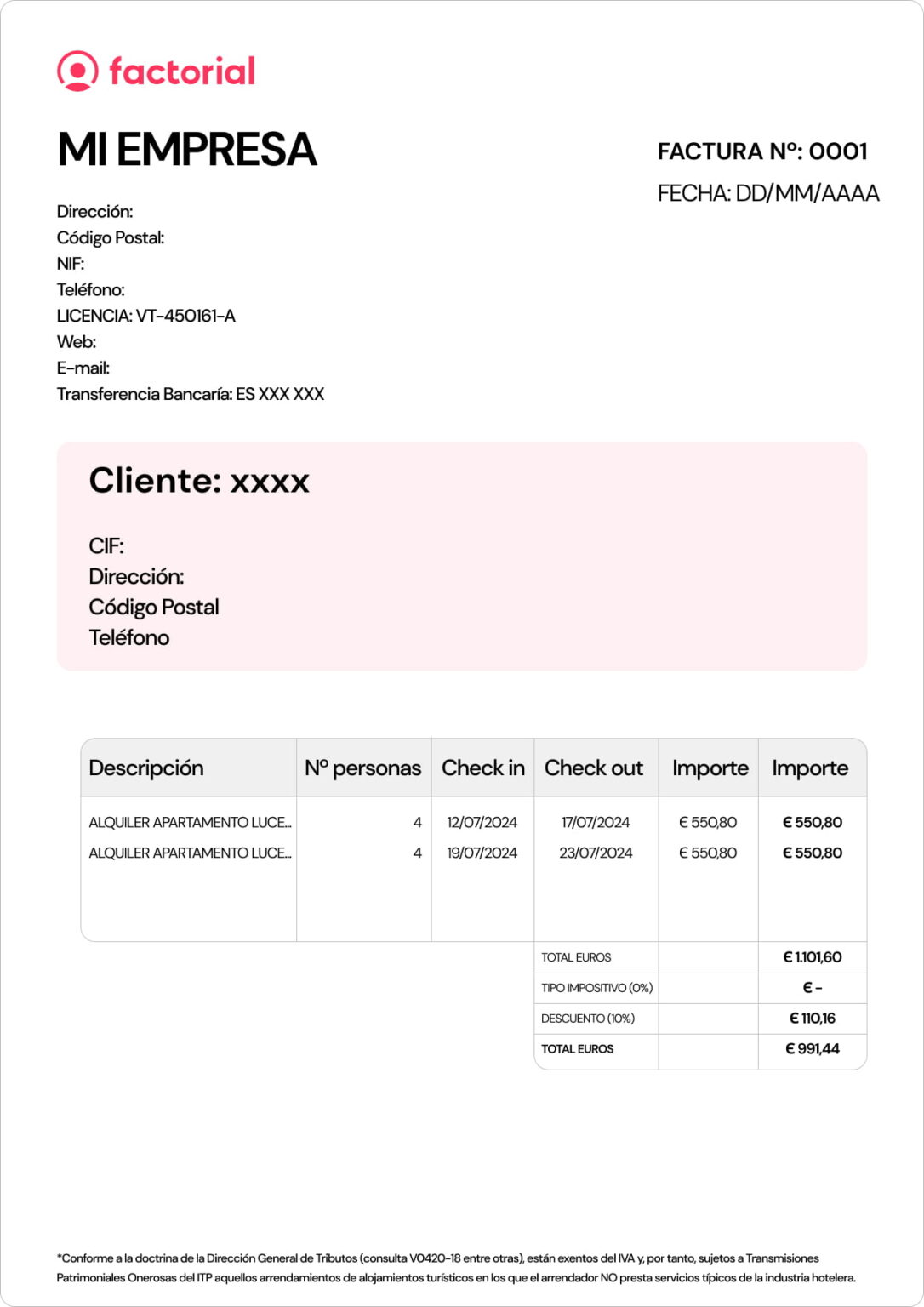 Factura sin IVA: Cuándo se emite y requisitos 📄