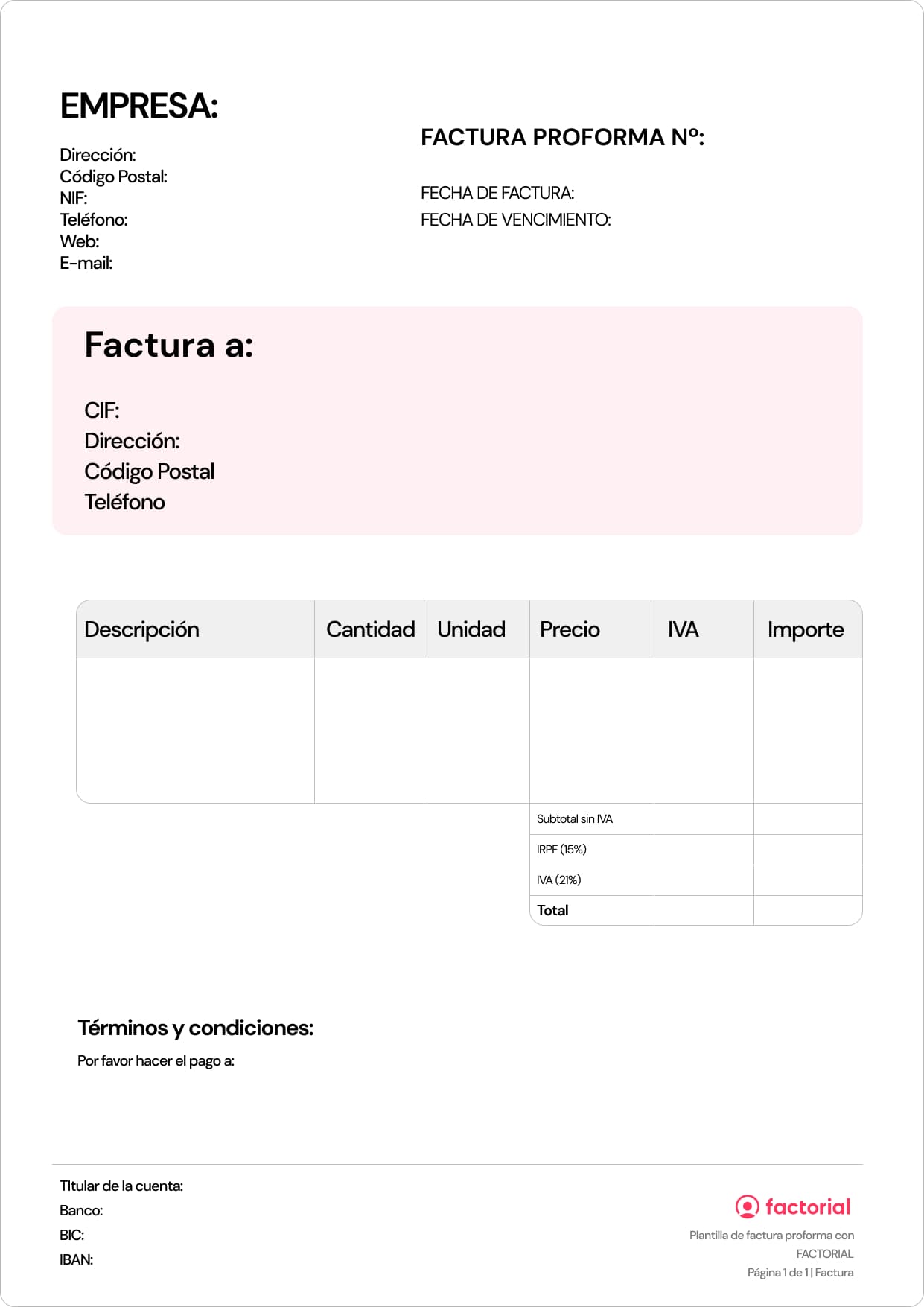 Que Es Una Factura Proforma En Mexico